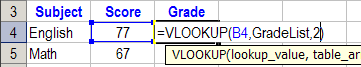 Ms. Excel 2007: VLOOKUP | Tony's Teaching & Learning