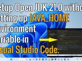 Quick And Easy Way To Setup Jdk In Visual Studio Code Without Setting