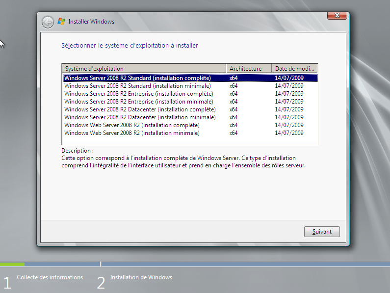 Procédure d’installation Windows Server 2008 R2 – Matthieu LEITE