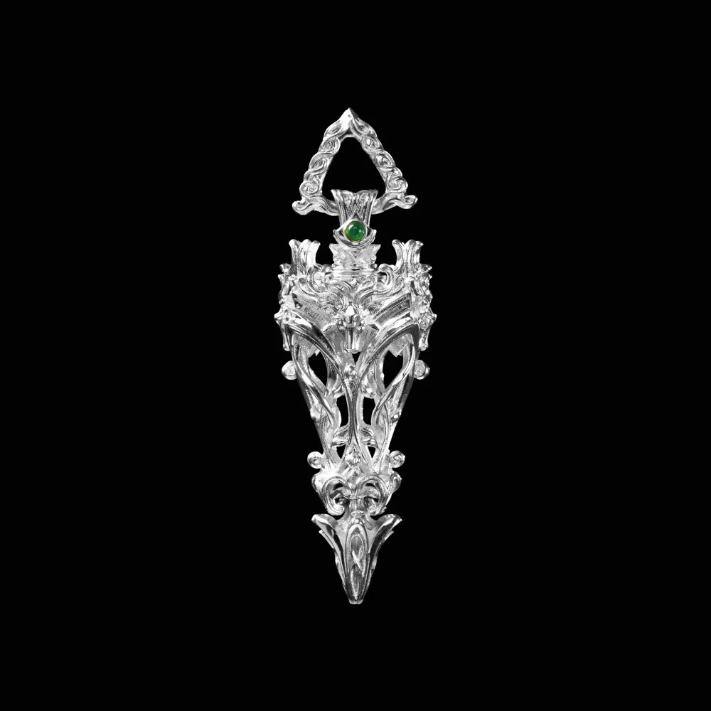 Silver Mystic Forest Pendulum Necklace For Energy Work Coppertist Wu