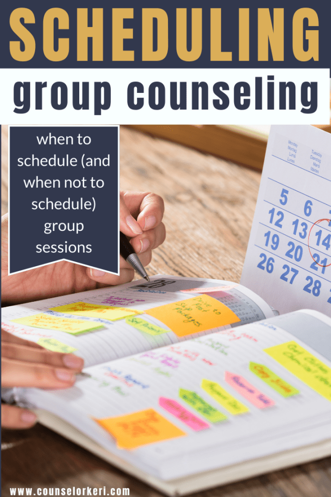 Small Group Counseling Schedule: How I Plan