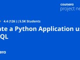 Create A Python Application Using Mysql Coursya
