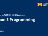 Python 3 Programming Specialization Coursya
