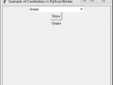 Python Tkinter Combobox Example