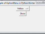 Optionmenu Example In Python Tkinter