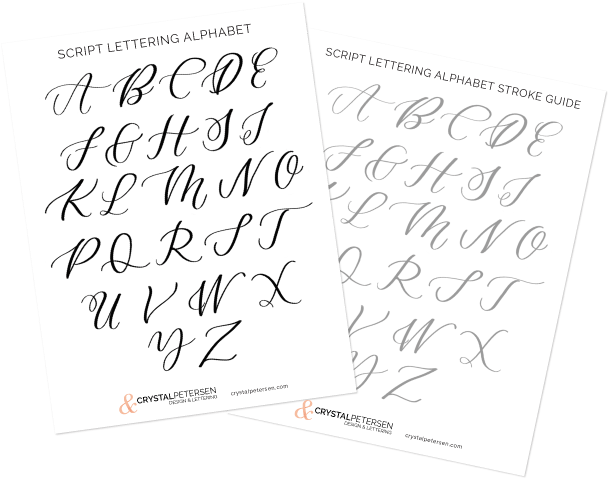 Free Calligraphy Alphabet Printable • Crystal Petersen