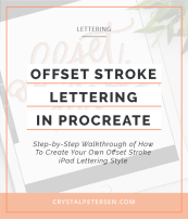 How to Create an Offset Stroke Lettering Style in Procreate • Crystal ...