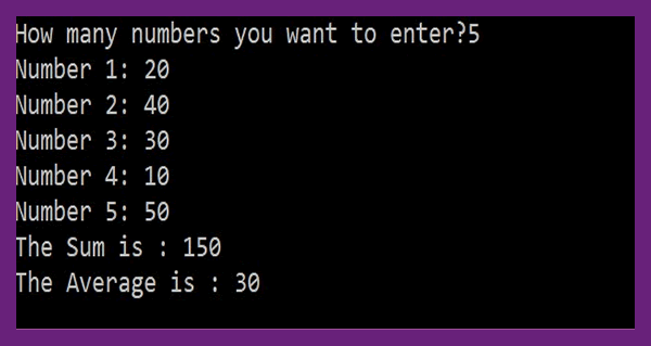 Calculate Sum And Average Of An Array In C Programming Pseudocode Example C Programming 6120