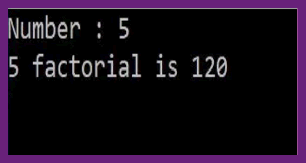 Calculate The Factorial Of A Number In C Console Application With