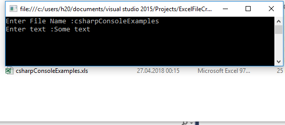 Create Excel File Using C Console Application Programming Pseudocode Example C Programming