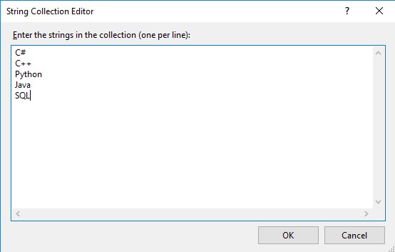 C Add Items To Combobox Programming Pseudocode Example C 1109
