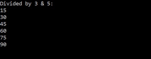 Print Numbers Between 1 And 100 Which Divisible By 3 Or 5 In C Programming Pseudocode