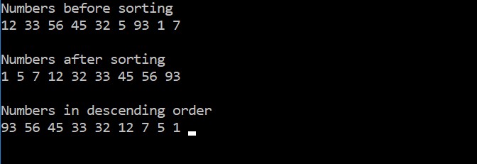 Sort A List In C Desc And Asc Programming Pseudocode Example C