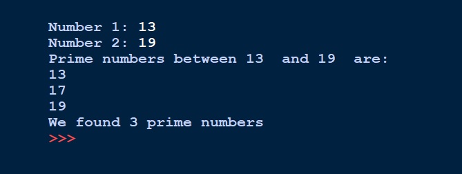 Python Program To Find How Many Prime Numbers In An Interval Programming Pseudocode Example