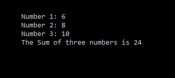 C Program To Add Three Integers Using Function Programming Pseudocode Example C