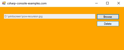 Delete A File In C Using Openfiledialog Programming Pseudocode Example C Programming Example