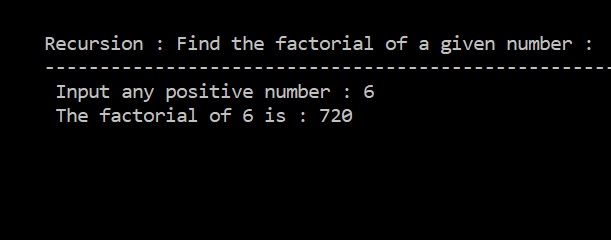 C Program To Calculate Factorial Of A Number Using Recursion