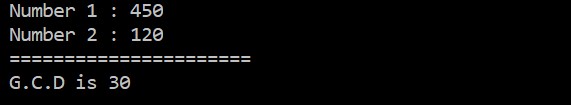 C Program To Find Greatest Common Divisor Gcd Of Two Numbers Using While Loop Programming