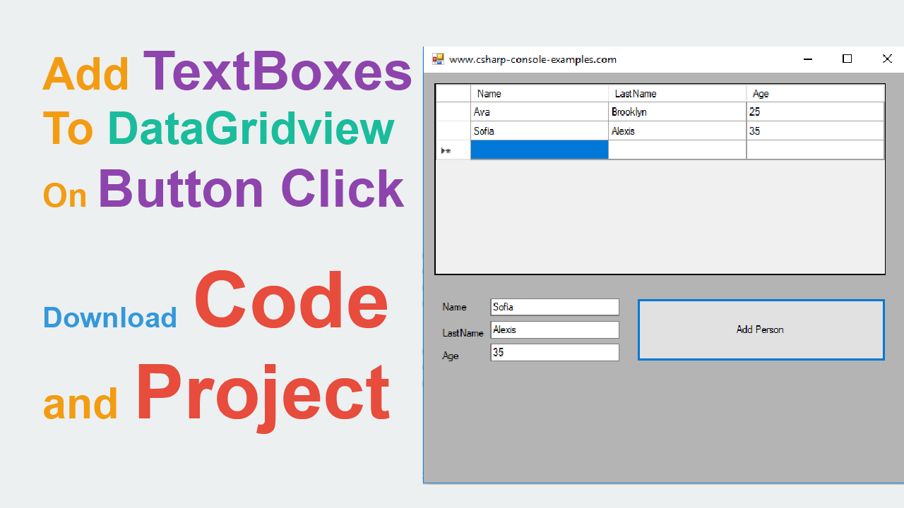 Adding Dynamic Rows In Gridview With Textboxes Programming Pseudocode Example C Programming