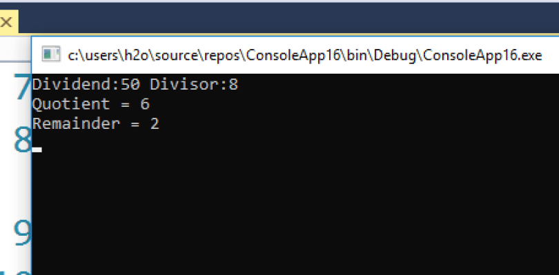 C Program To Compute Quotient And Remainder Programming Pseudocode Example C Programming