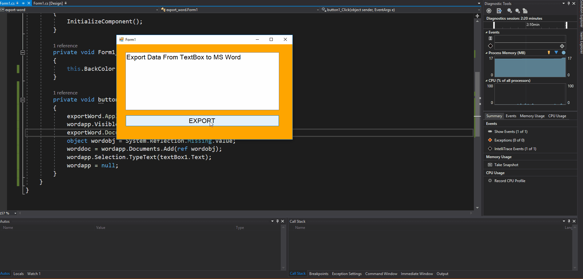 C Program To Export Data From Textboxes To Ms Word Programming Pseudocode Example C 3690