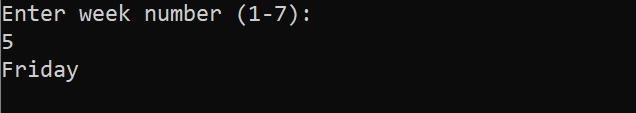 Print Day Name Of Week In C Programming Pseudocode Example C Programming Example