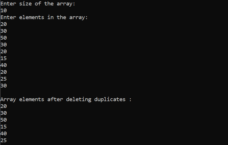 Delete All Duplicate Elements From An Array In C Programming 6346