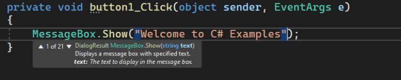 C Windows Form Application Examples For Beginners Programming Pseudocode Example C