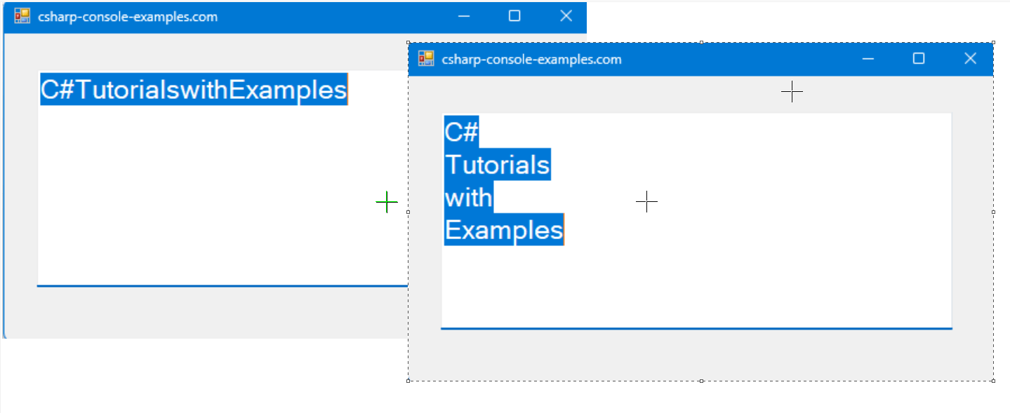 C Windows Form Examples Programming Pseudocode Example C Programming Example