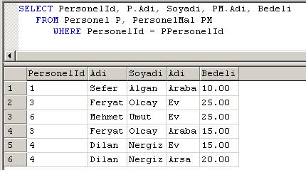 SQL Dilinde Select, Insert, Update, Delete Komutları | staanis