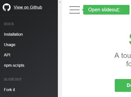 Simple Off Canvas Push Menu With Pure Javascript Slideoutjs Css Script 2406