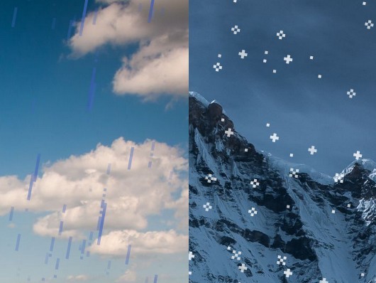 Create Rain And Snow Falling Effects Using Css3 Weathercss Css Script