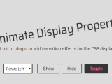Small Js Library For Css3 Animations Animate Display Property Css