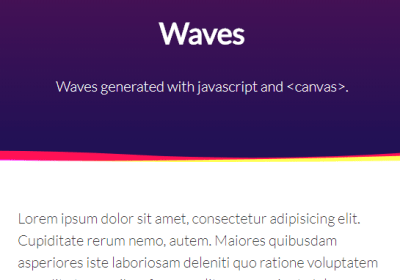 Best Free wave In JavaScript & CSS - CSS Script