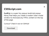 Modern Clean Popup Modal In Javascript Fusilli Js Css Script