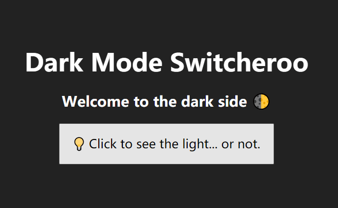 Simple Css Theme Dark Mode Toggler In Javascript Css Script 2175