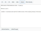 Minimalist Html Markdown Editor Scriptor Js Css Script