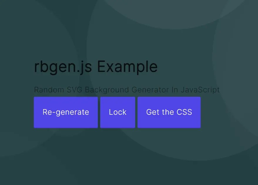 Random Svg Background Generator In Javascript Rbgenjs Css Script