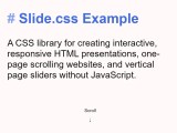 Css Only Presentation Library Slide Css Css Script