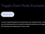 Smart Dark Mode Toggle Based On Prefers Color Scheme And Localstorage