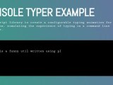 Classic Terminal Typing Effect In Javascript Console Typer Css Script
