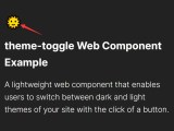 Toggle Between Dark Light Modes With The Theme Toggle Web Component