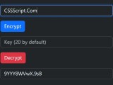 Secure Text Encryption And Decryption Library Encriptor Js Css Script