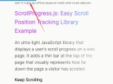 Easy Scroll Position Tracking Scrollprogress Js Css Script