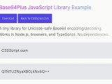 Unicode Safe Base64 Encoding And Decoding Library Base64plus Css Script