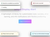 Lightweight Javascript Notification System Simple Display Alert Css