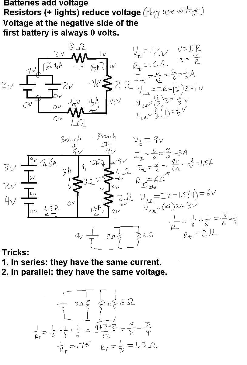 Series Parallel Circuit Worksheet 1 Answer Key