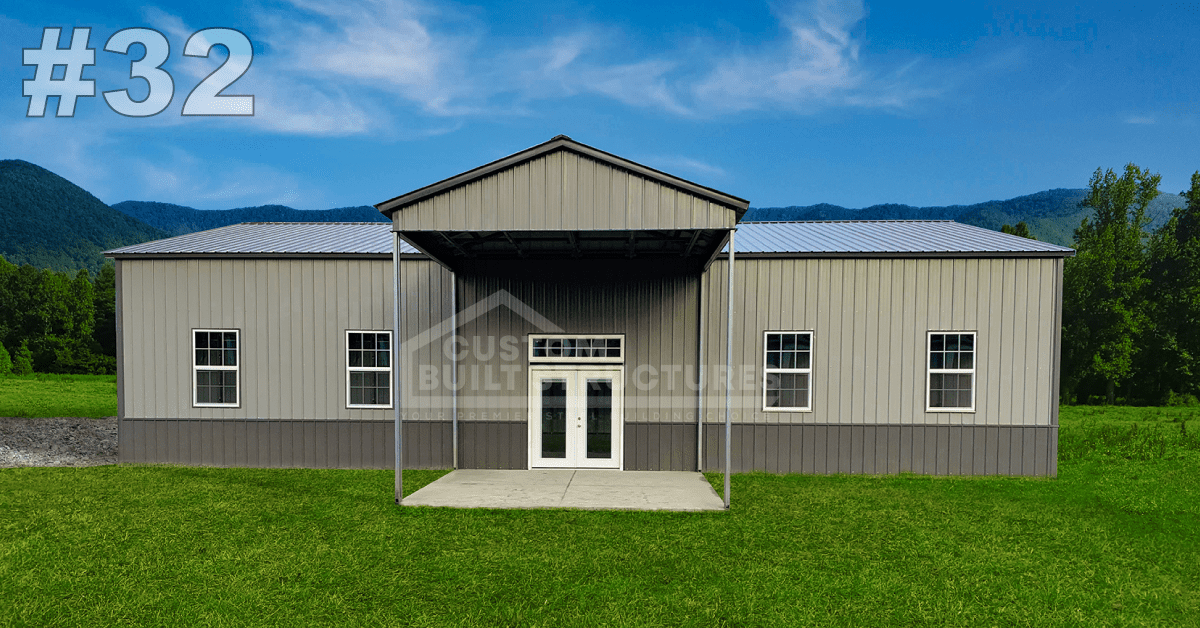 #32 40x61x 13 Commercial Metal Building - Custom Built Structures, Inc.