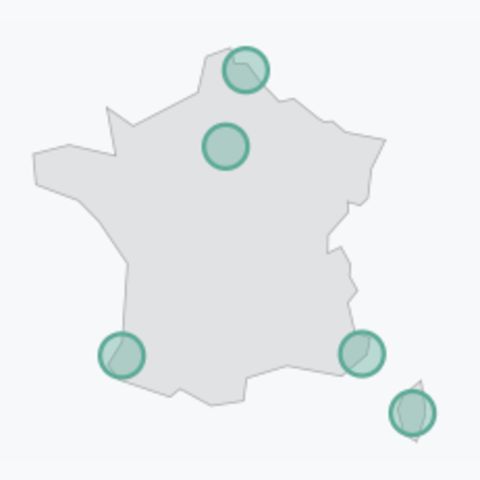 Bubble Map D3 Graph Gallery - Modern Sunset Illustration - HD