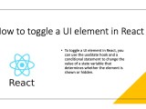 How To Toggle A Ui Element In React Adamu Muhammad Dankore S Blog
